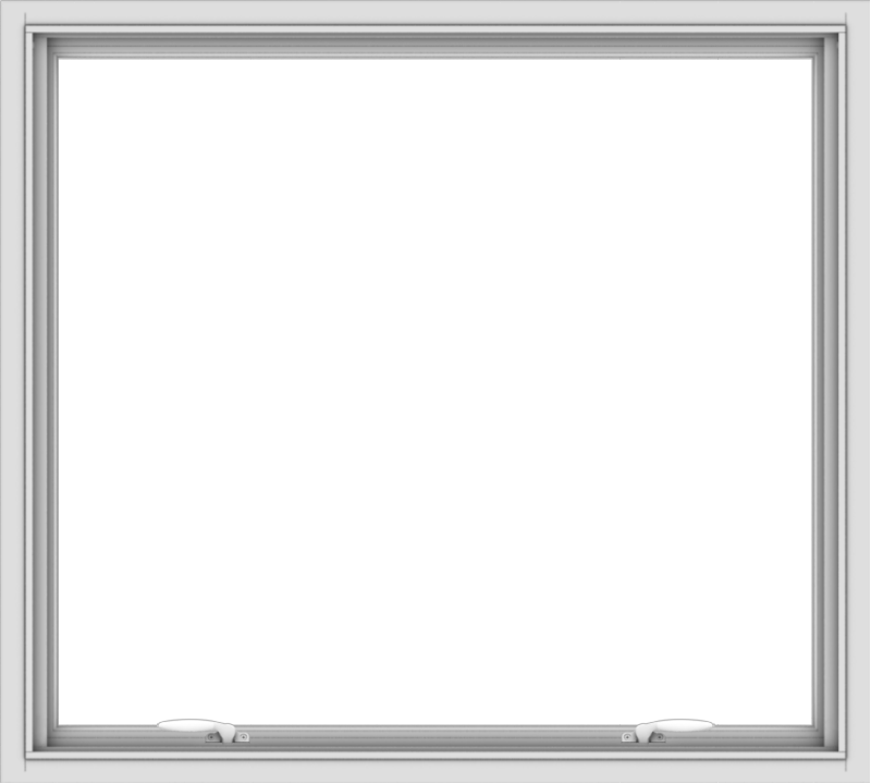WDMA 40x36 (39.5 x 35.5 inch) White uPVC Vinyl Push out Awning Window ...
