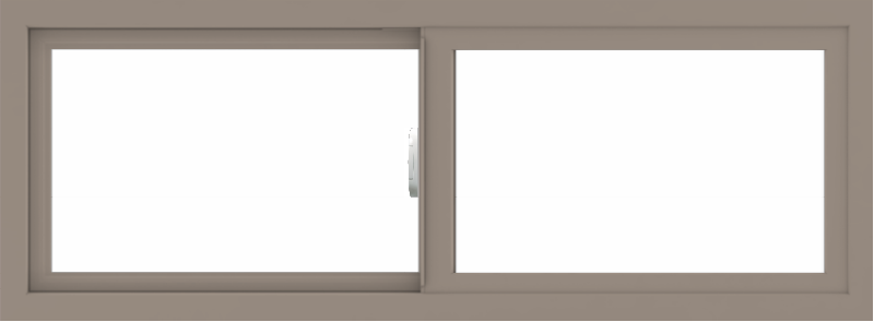 WDMA 48x18 (47.5 x 17.5 inch) White Brown Black Vinyl uPVC Slide Windo ...