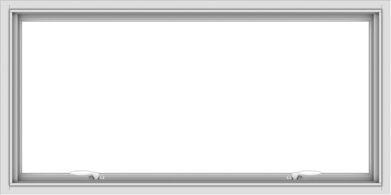 WDMA 48x24 (47.5 x 23.5 inch) White uPVC Vinyl Push out Awning Window ...