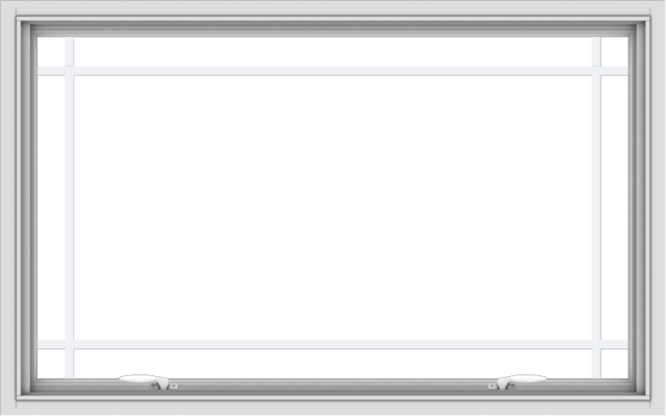 WDMA 48x30 (47.5 x 29.5 inch) White uPVC Vinyl Push out Awning Window ...