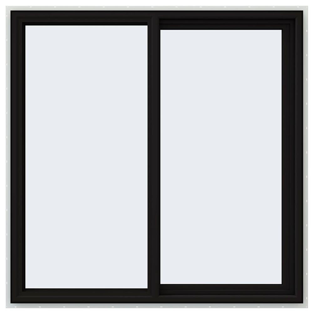 48x48 Black Vinyl Sliding Window With Fiberglass Mesh Screen – CHINA WDMA