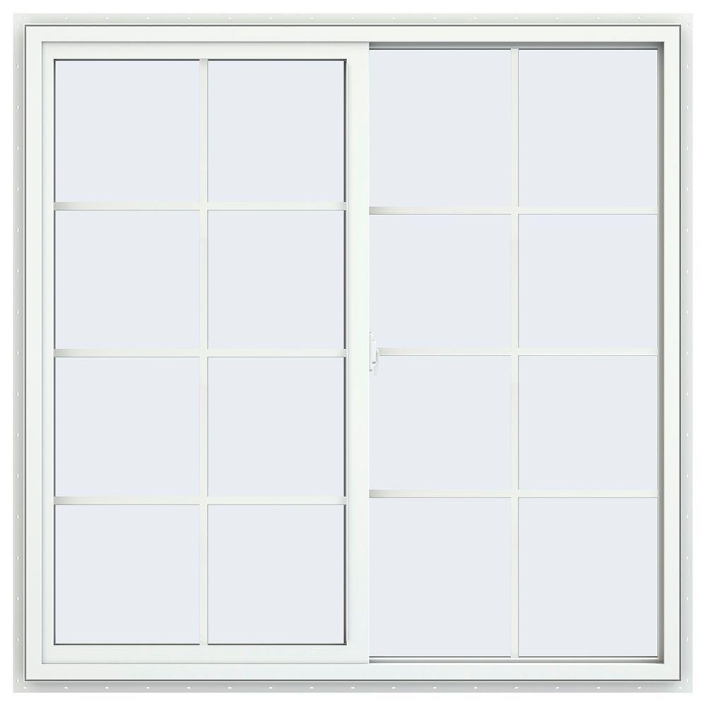 48x48 Vinyl Sliding Window White With Colonial Grids Grilles – China ...