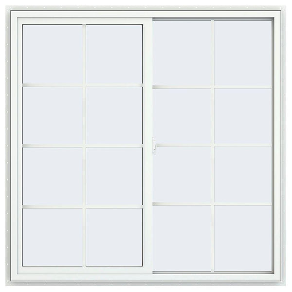 48x48 Vinyl Sliding Window White With Colonial Grids Grilles – China ...