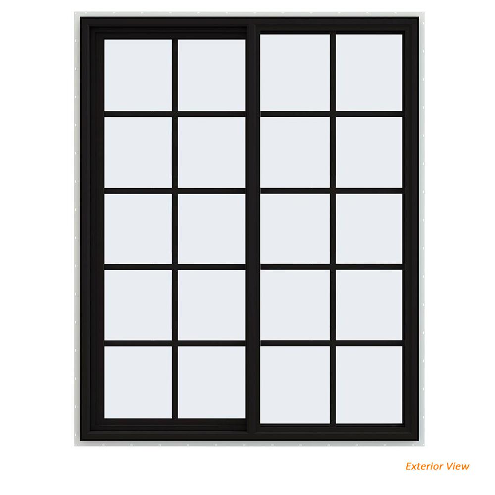 48x60 Black Vinyl Sliding Window With Colonial Grids Grilles – CHINA WDMA