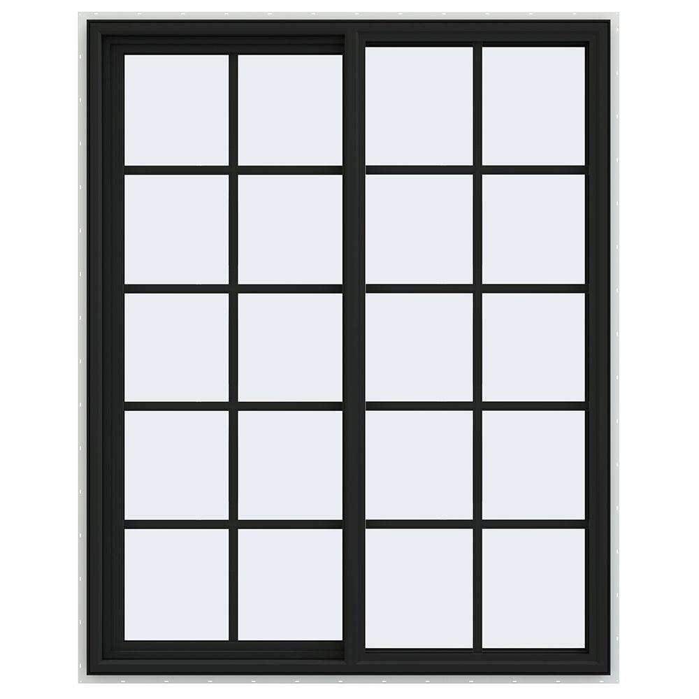 48x60 Black Vinyl Sliding Window With Colonial Grids Grilles – CHINA WDMA