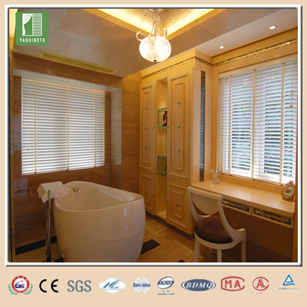 50mm sun shade wooden blinds window shutters built-in windows with shu ...