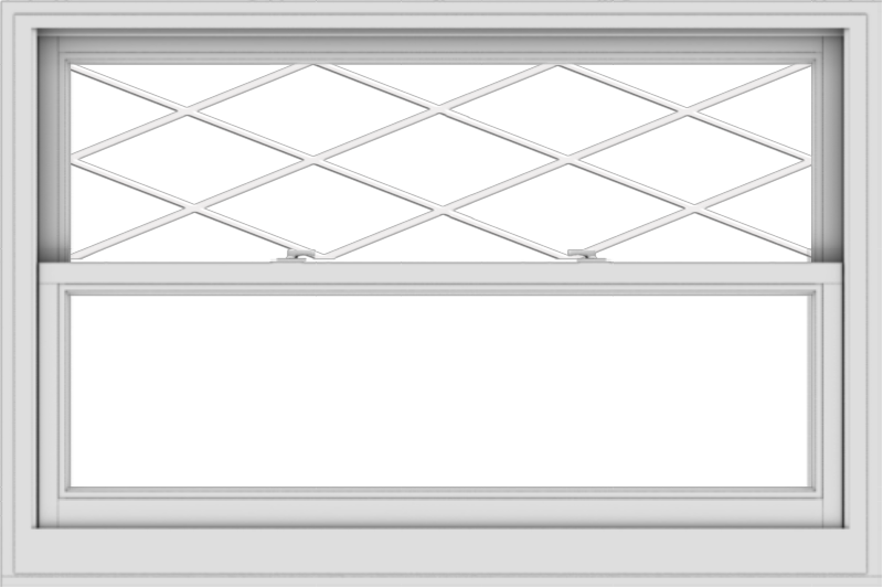 WDMA 54x36 (53.5 x 35.5 inch) Aluminum Single Double Hung Window with ...