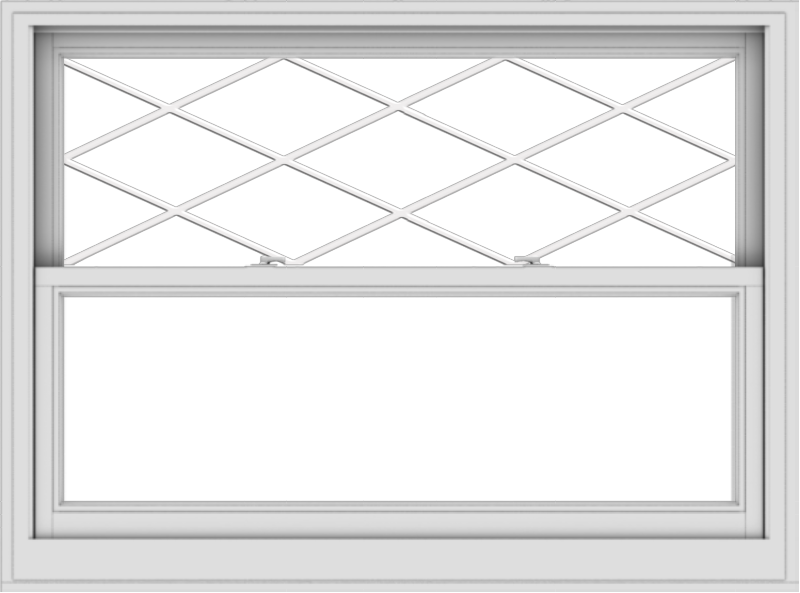 WDMA 54x40 (53.5 x 39.5 inch) Aluminum Single Double Hung Window with ...