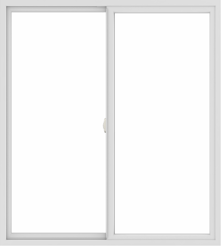 WDMA 54x60 (53.5 x 59.5 inch) White Brown Black Vinyl uPVC Slide Windo ...