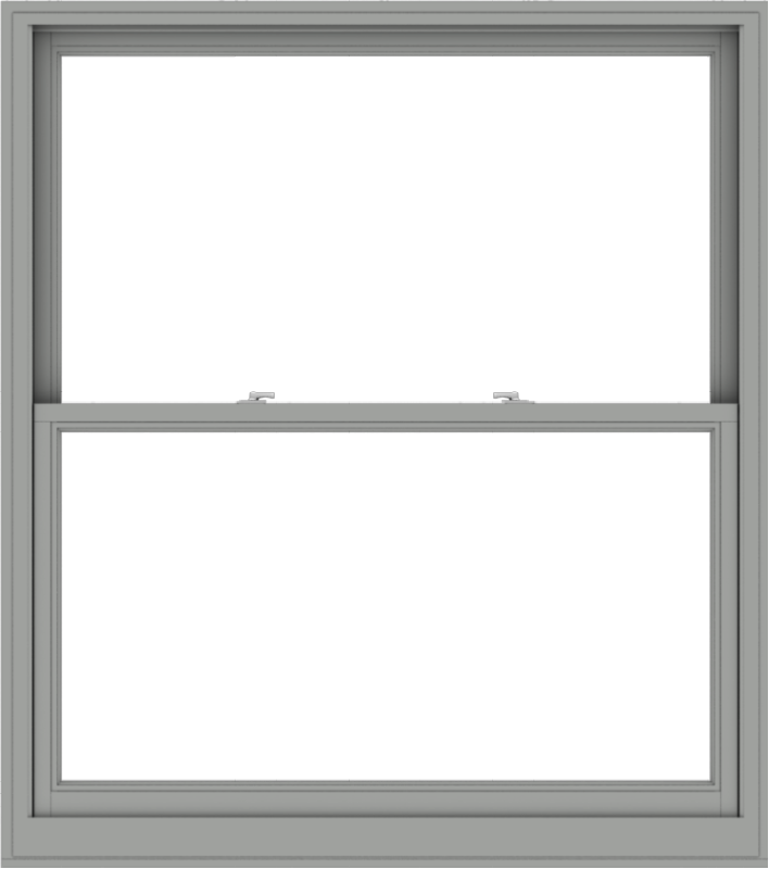 WDMA 54x61 (53.5 x 60.5 inch) Aluminum Single Double Hung Window with ...