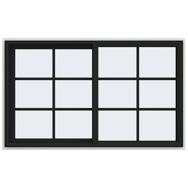 60x36 Black Vinyl Sliding Window With Colonial Grids Grilles – CHINA WDMA