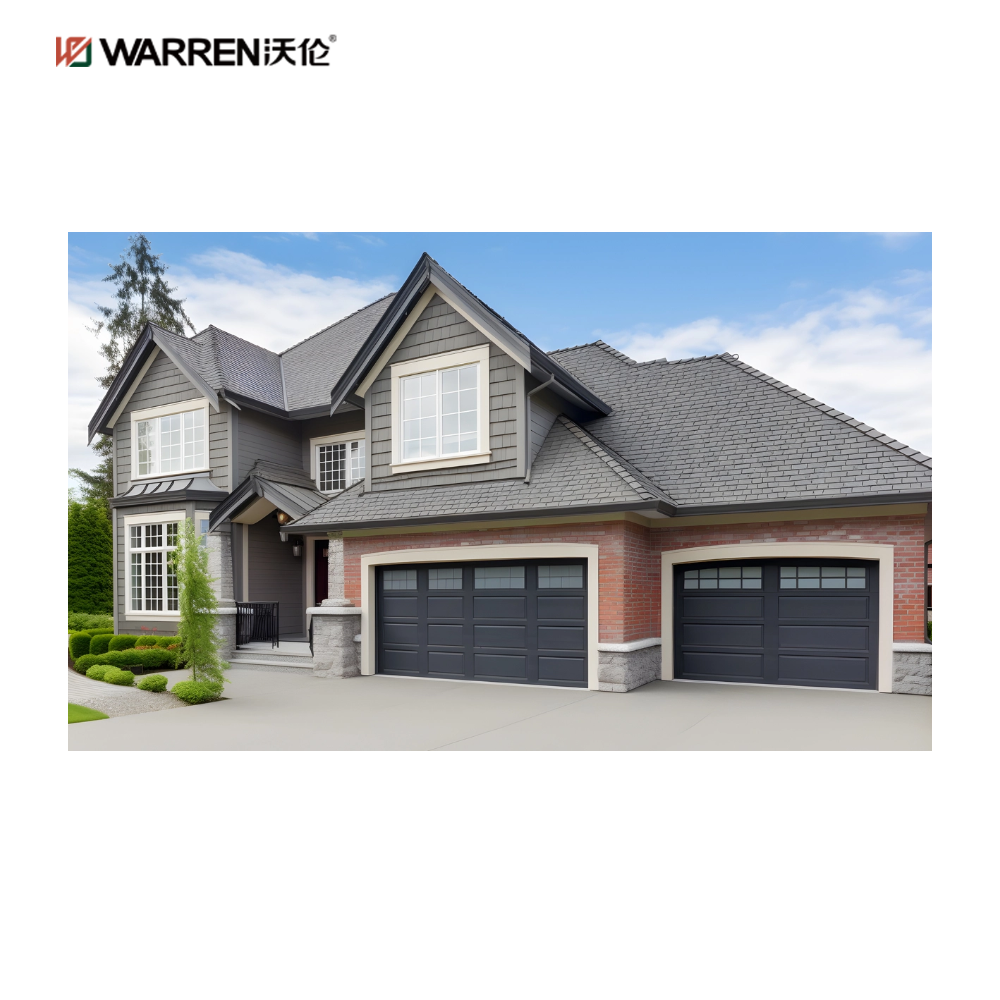 Warren 10x9 Modern Double Garage Door Exterior Door With Windows ...