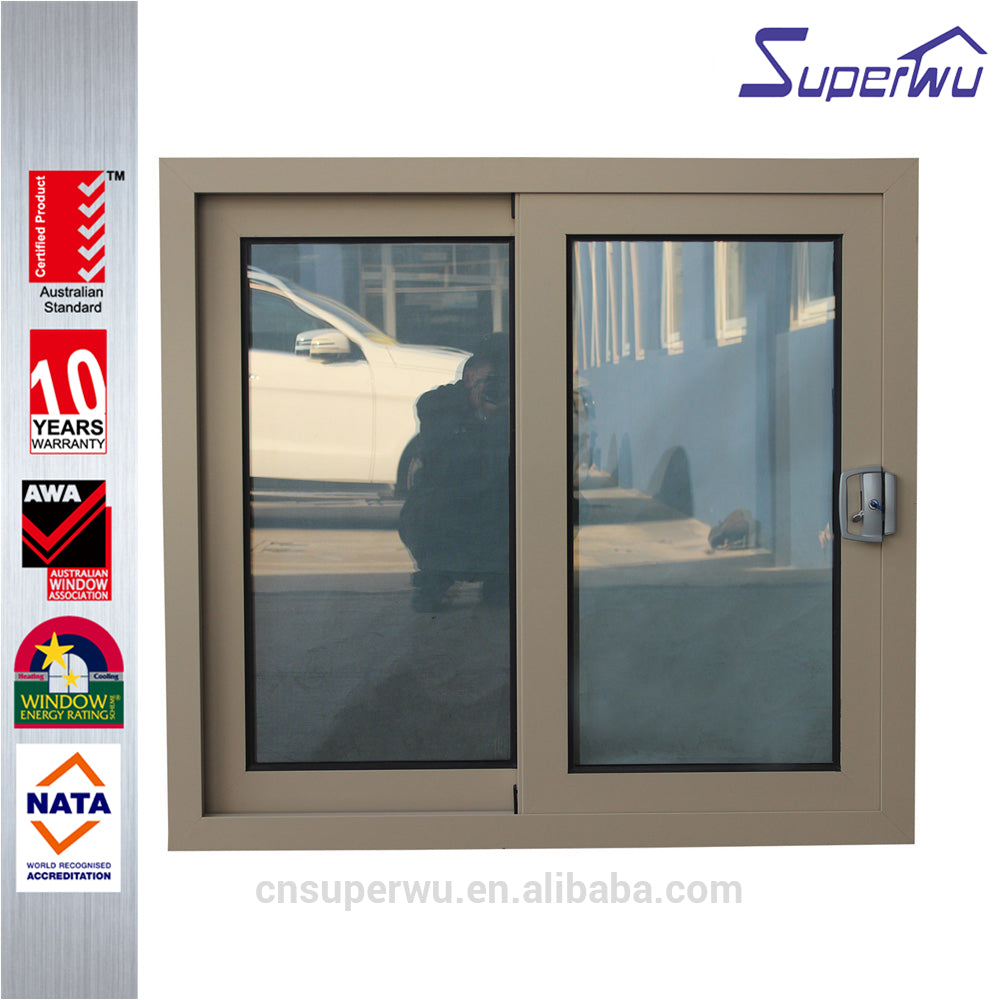 AS2047 window glass price low-E glass Aluminium double sash sliding wi ...
