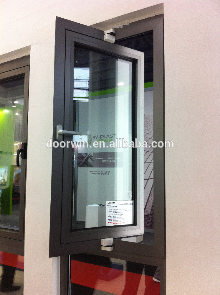 Aluminium Frame Vertical Pivot Window with Tempered Glass on China WDM ...