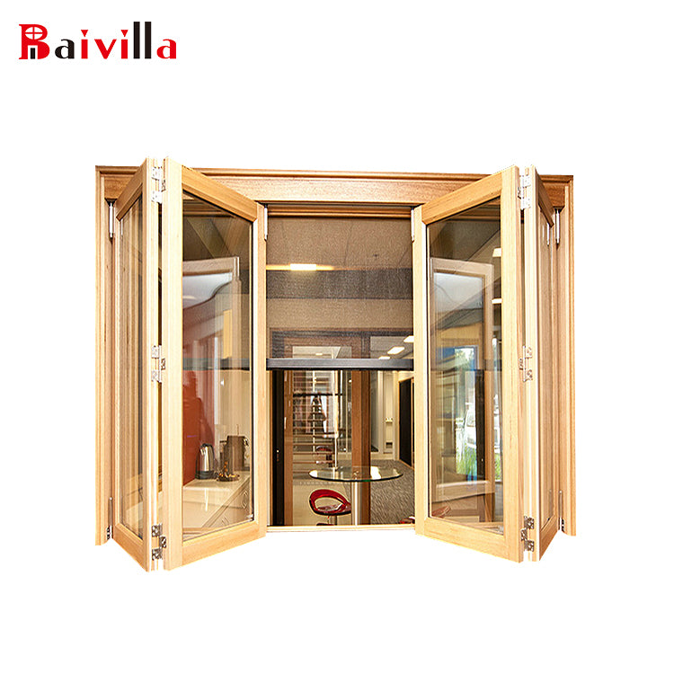 Aluminum Bi Fold Window Double Sliding Folding Glass Window on China W ...