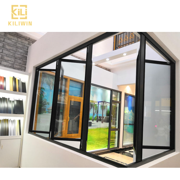 Black french sash windows new design glass color changing acoustic alu ...
