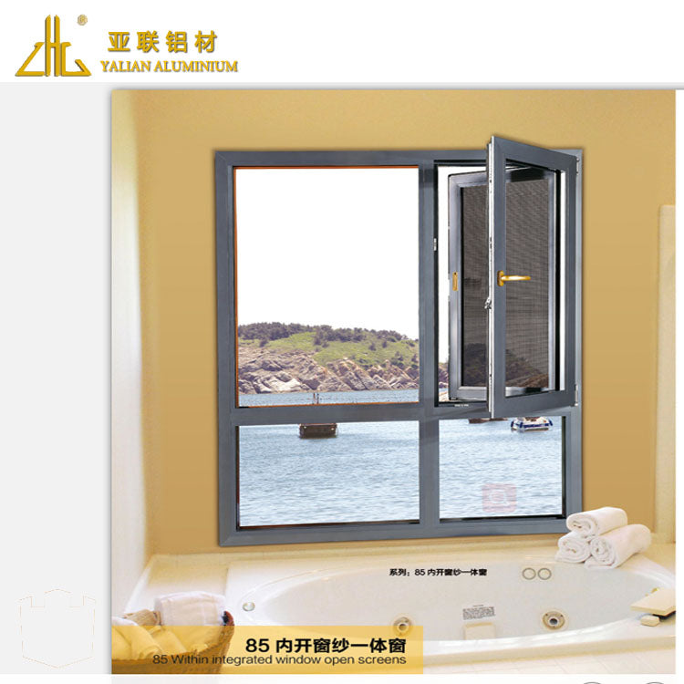 Commercial aluminum frames window , wood grain colors aluminium frame ...