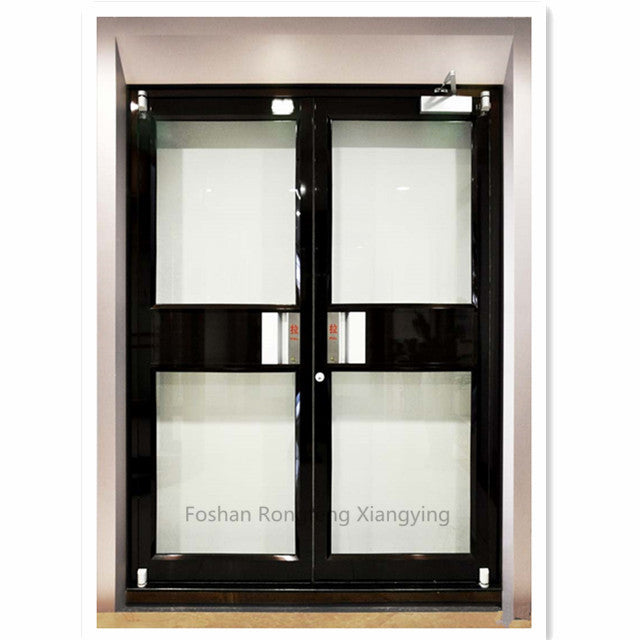 Commercial exterior aluminum glass double entry doors on China WDMA ...