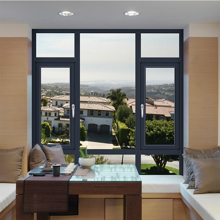 Double Glazing aluminum French casement window Crank out casement wind ...
