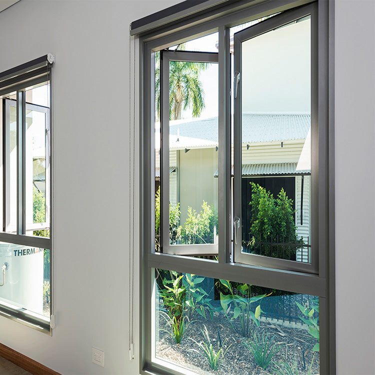 Double Glazing aluminum French casement window Crank out casement wind ...