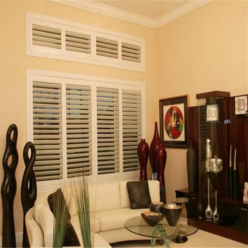 Easy Installation L Frame Hidden Louver Basswood Window Plantation Shu ...