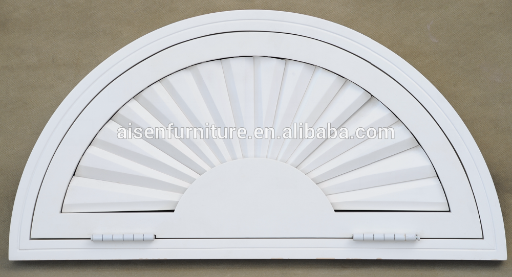Faux wood louver arch window plantation shutter on China WDMA – CHINA WDMA
