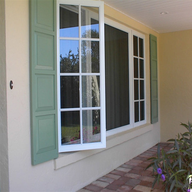 Gaoming Australia standard hinged windows double glass black vinyl win ...