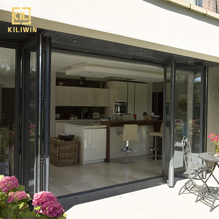 German technique villa exterior bi fold doors luxury large black tripl ...
