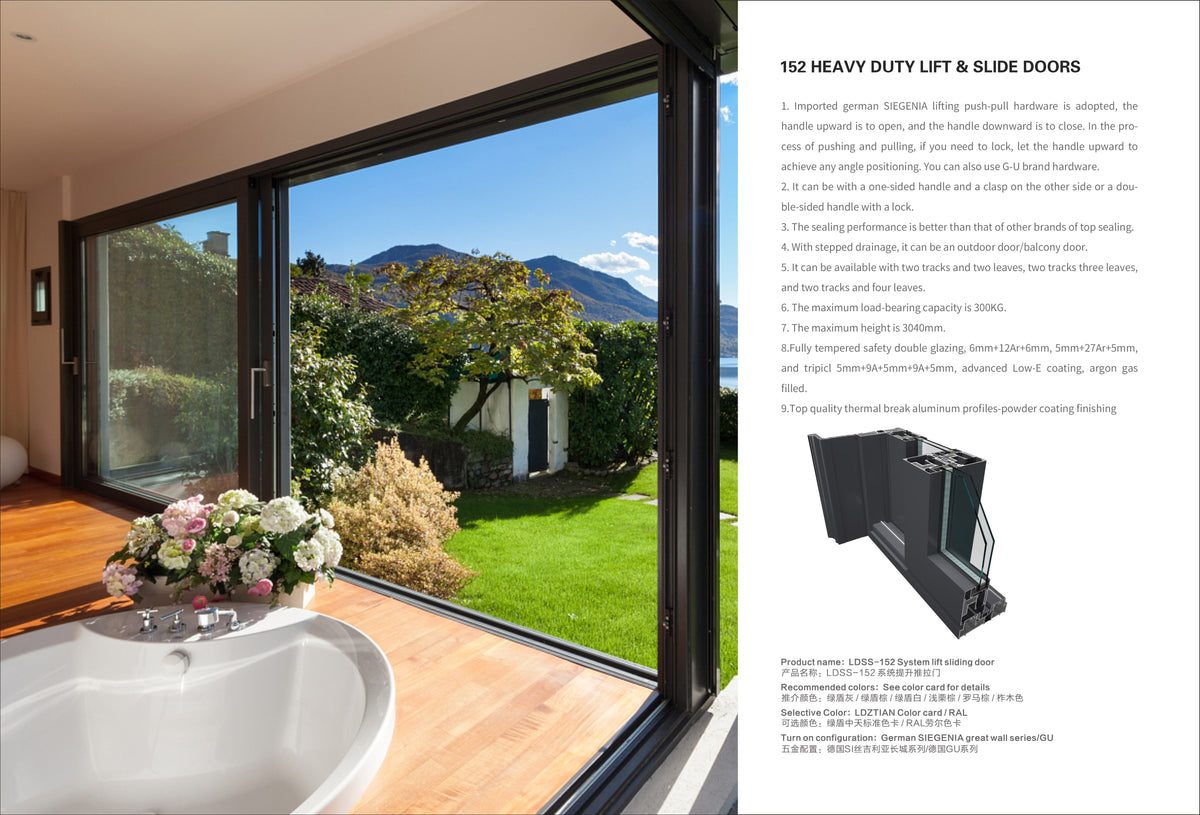 WDMA 12 foot sliding glass door price lift & slide door – CHINA WDMA