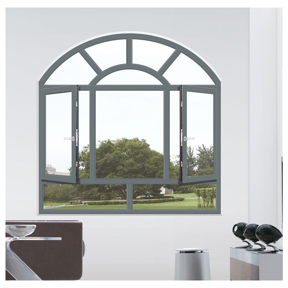 WDMA round aluminum windows special shape picture window double glazin ...