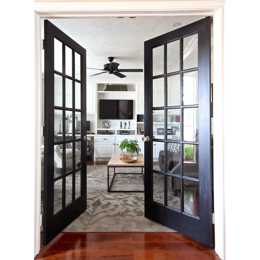 Glazed wooden 48 inch exterior french doors – CHINA WDMA