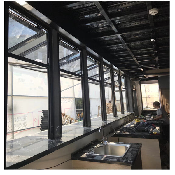 Philippines USA Electric Aluminium Bi Folding Glass Window Restaurant ...