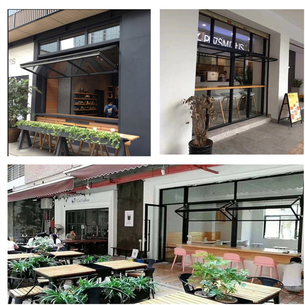Philippines USA Electric Aluminium Bi Folding Glass Window Restaurant ...