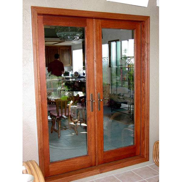 Glazed wooden 48 inch exterior french doors – CHINA WDMA