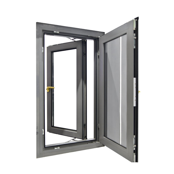 Hand Crank Pvc Windows Frosted Glass 180 Degree Inward Opening Casemen ...