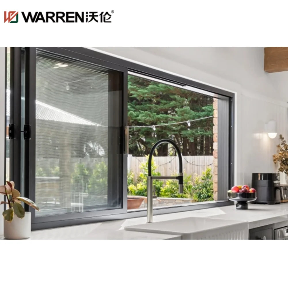 12x12 Sliding Aluminium Triple Glazing White Sound Proof Window Rough ...