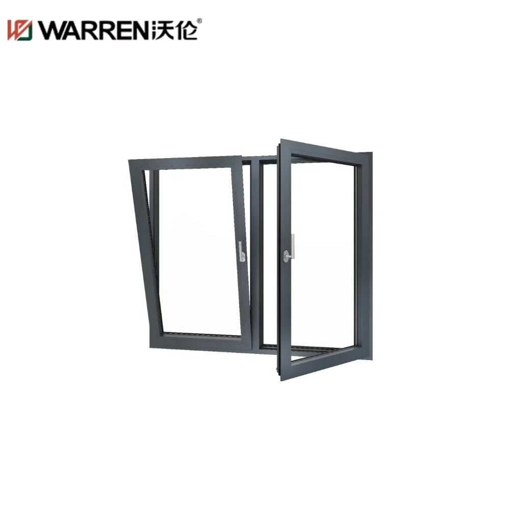 36x60 Push-out Casement Aluminium Double Glass Brown Single Hung Windo ...