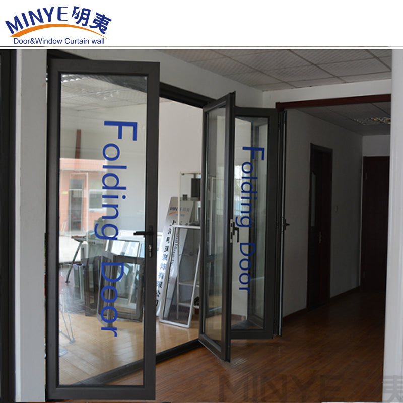 High tightness double glazed exterior bifold patio door aluminum doors ...