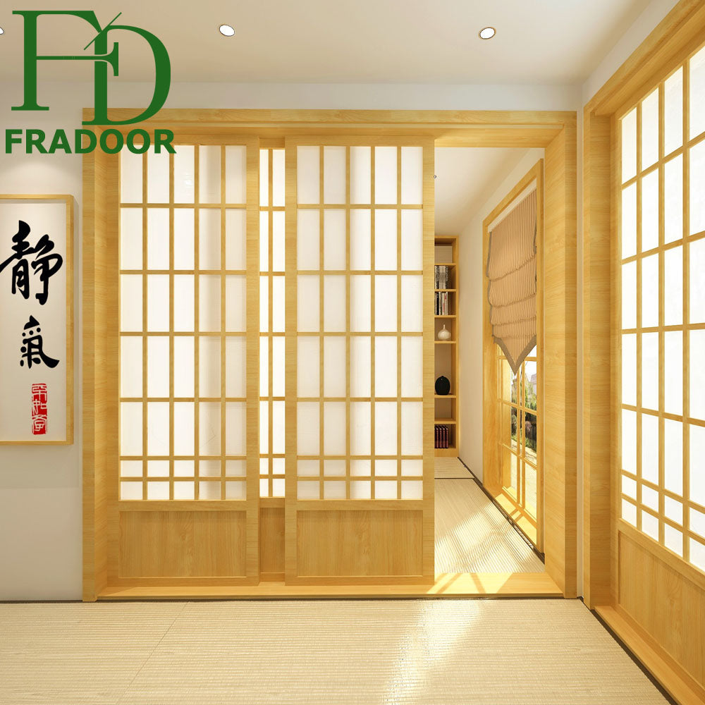 Interior Double Wooden Japanese Shoji Sliding Door on China WDMA ...
