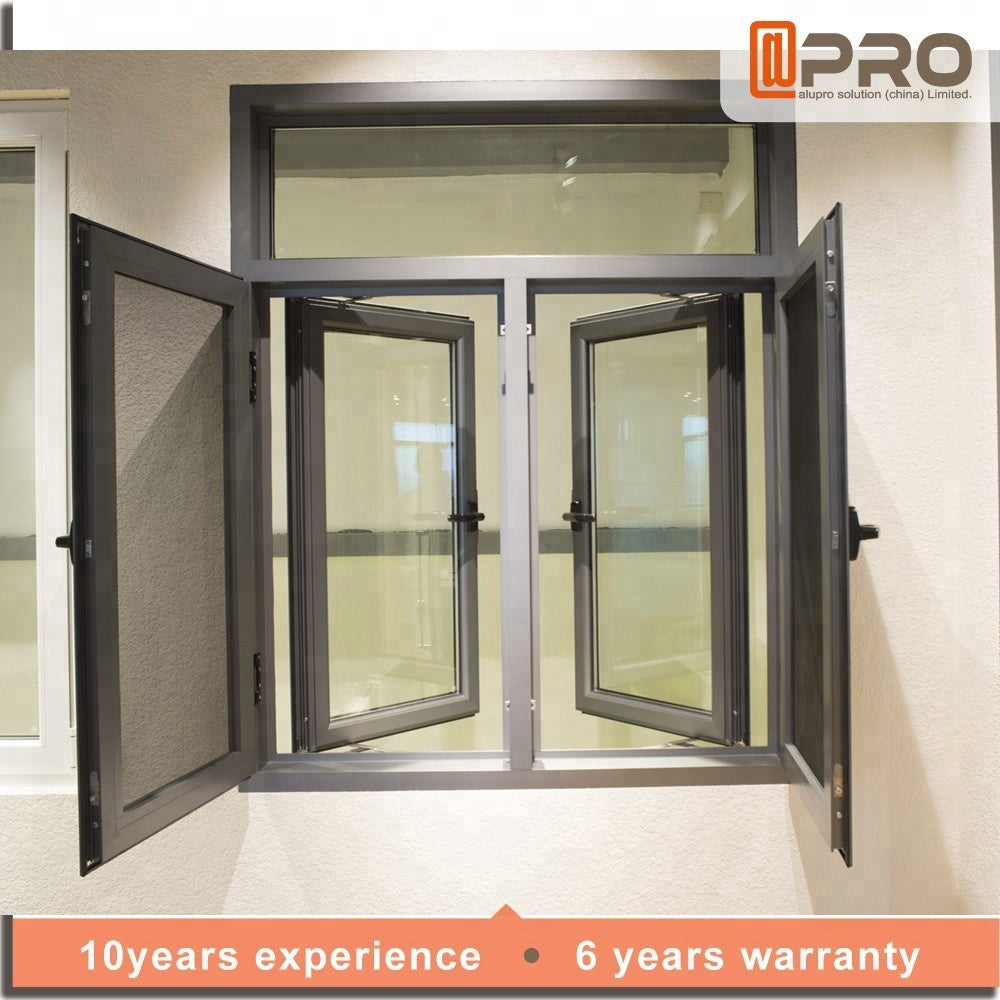 Latest house windows door designs double glazed aluminum glass tilt an ...