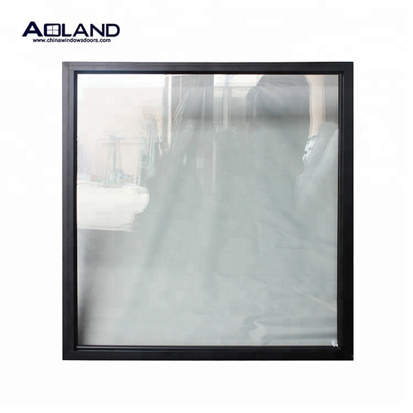 Matt black double glazing fixed window energy saving Australian standa ...