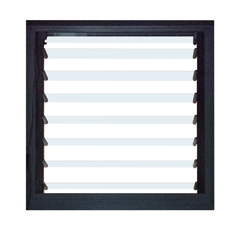 Motorized remote control glass louver jalousie security louver alumini ...