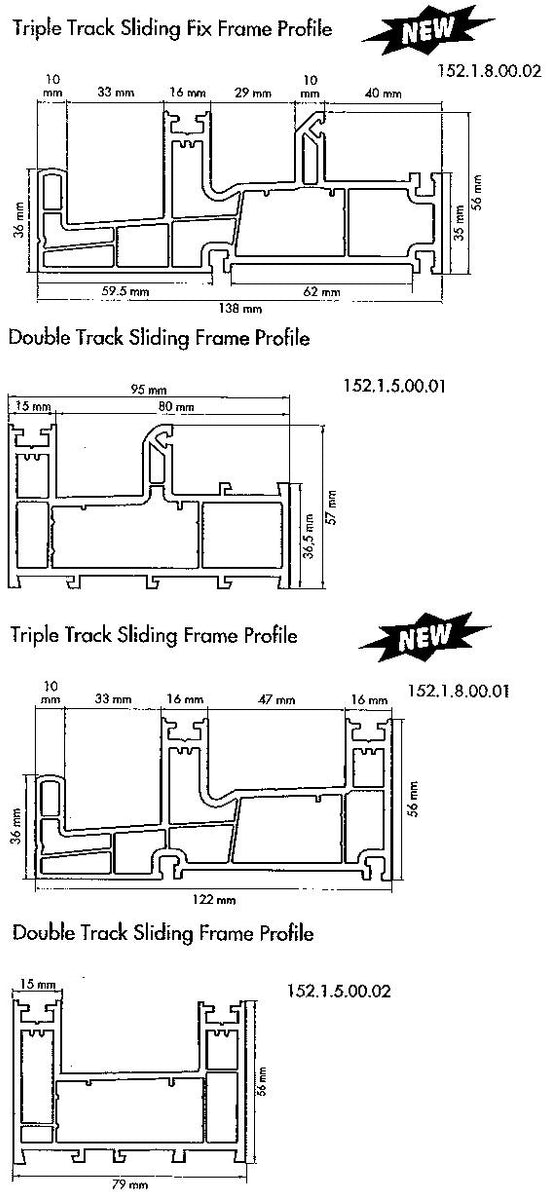 New Malaga Triple Track Sliding Frame Profile on China WDMA – CHINA WDMA
