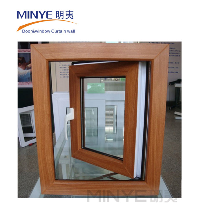 New design wood grain color UPVC casement window for home – CHINA WDMA