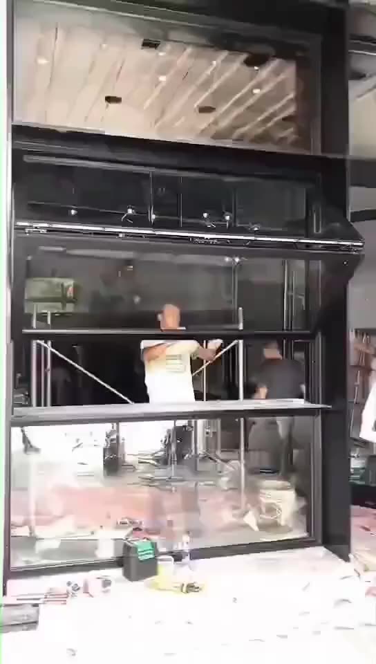 Aluminium Gas Strut Pass Through Windows Push Out Flip Up Out Windows ...