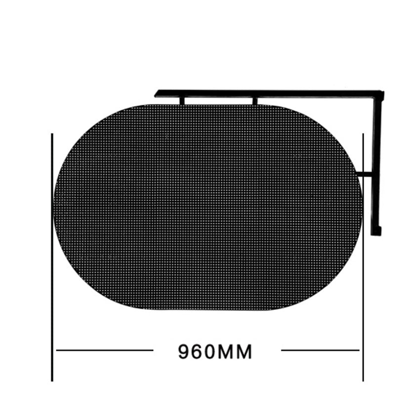 Round double-sided logo panel Custom module Desktop control High gray ...