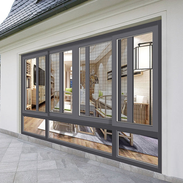 Tempered glass aluminium frame home windows new aluminium window desig ...