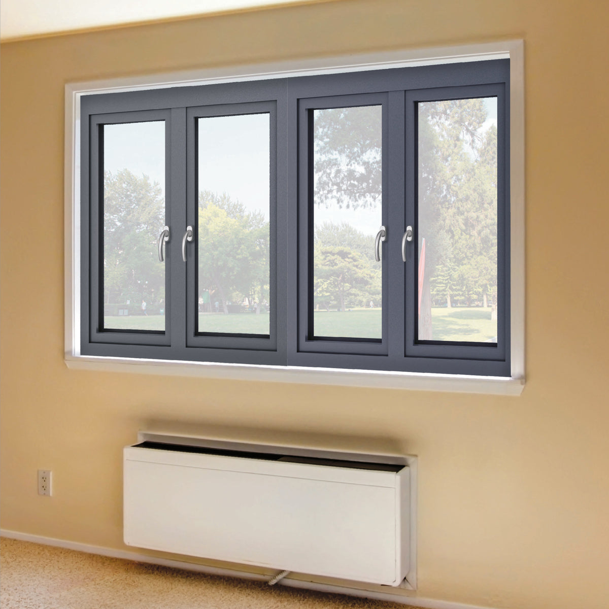 WP50F Series Thermal Break Aluminum Casement Window Popular Used Windo ...