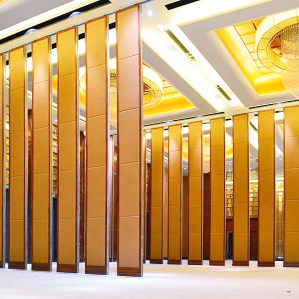 Wooden soundproof sliding folding door partition wall for church Masji ...