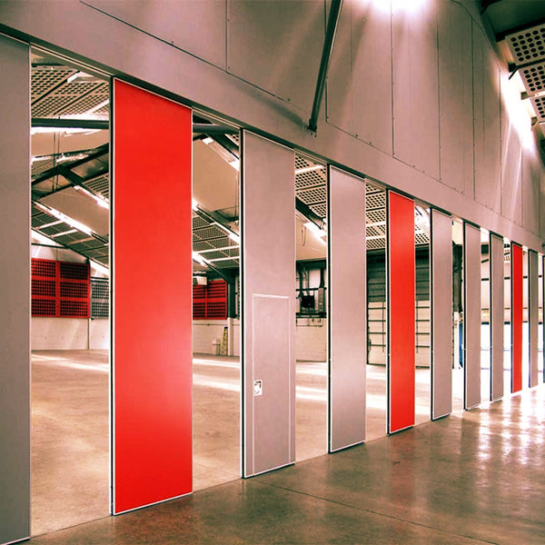 Wooden soundproof sliding folding door partition wall for church Masji ...